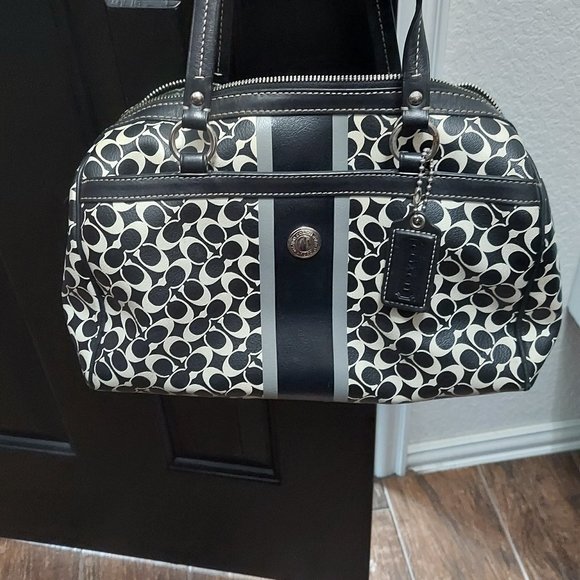 Coach | Bags | Coach Black And White Bowling Bag | Poshmark